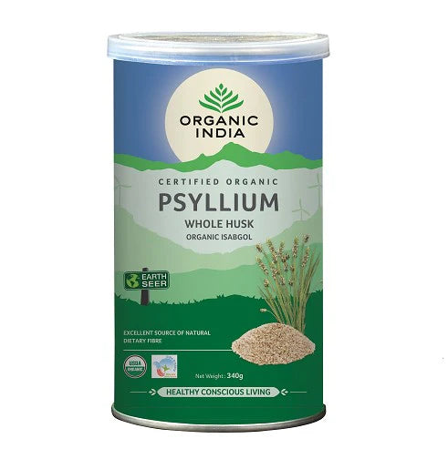Organic India Certified Organic Psyllium Whole Husk 340g, Source Of Di ...