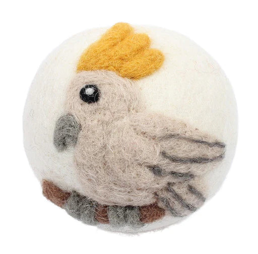 Eco Max Hand Felted Wool Dryer Ball, Kookaburra Design; Reduces Drying ...