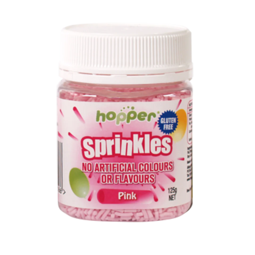 Hopper Gluten Free Pink Sprinkles 125g, No Artificial Colours Or Flavo ...
