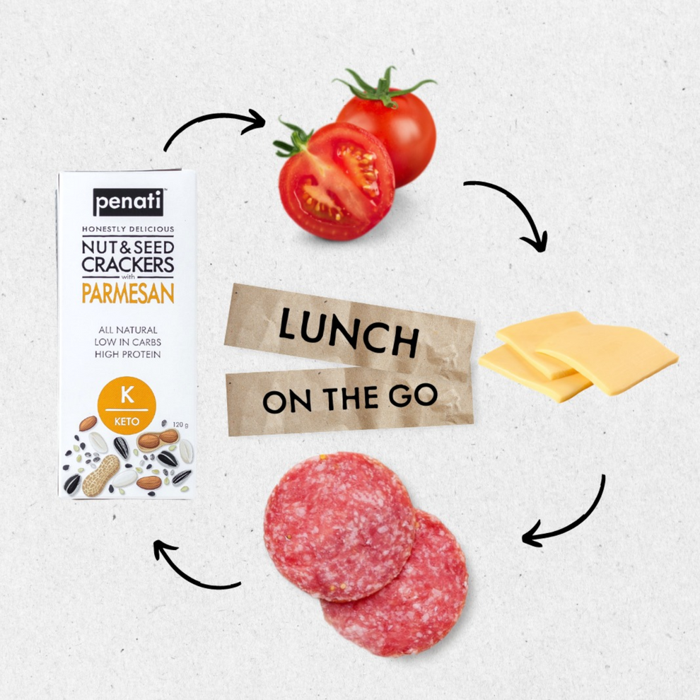 Penati Keto Nut & Seed Crackers 120g, Parmesan – Health Nuts Australia