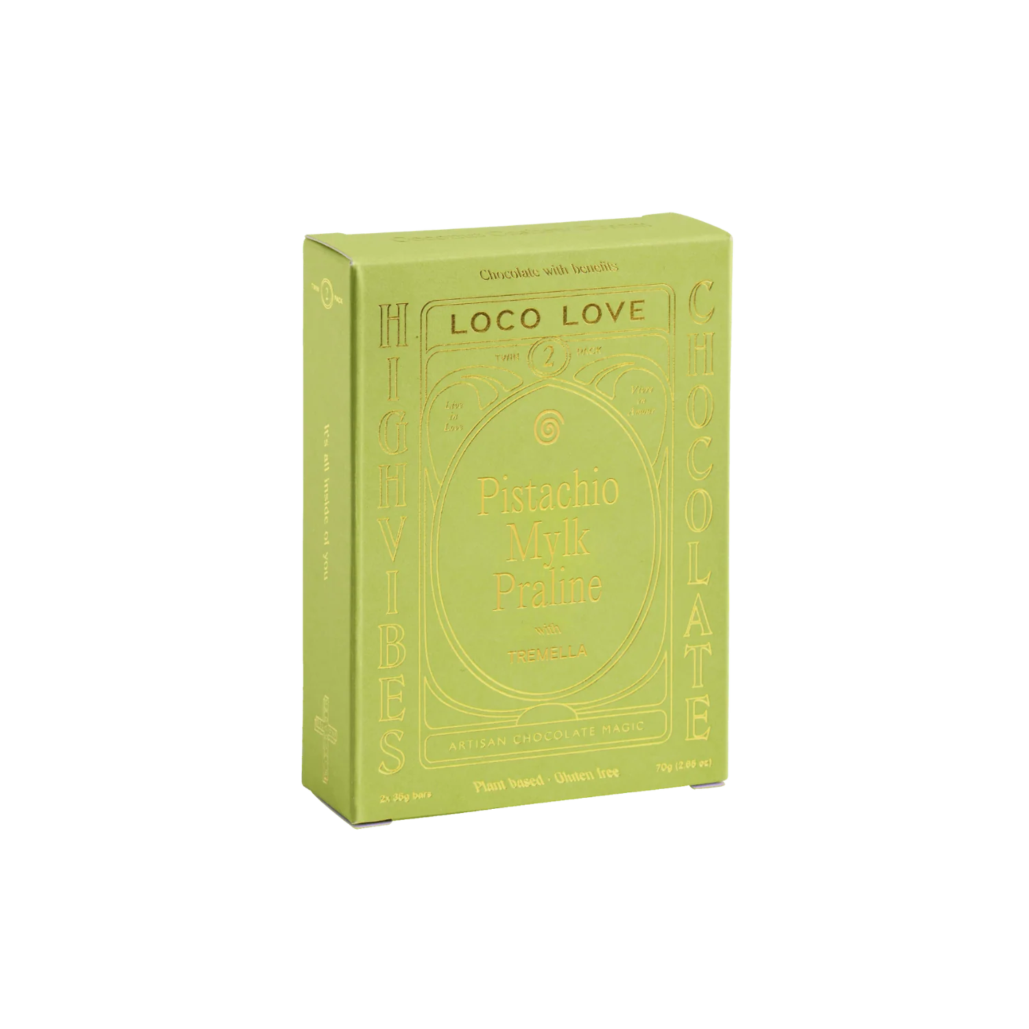 Loco Love Chocolate Twin Pack 2 x 35g Bars, Pistachio Mylk Praline ...