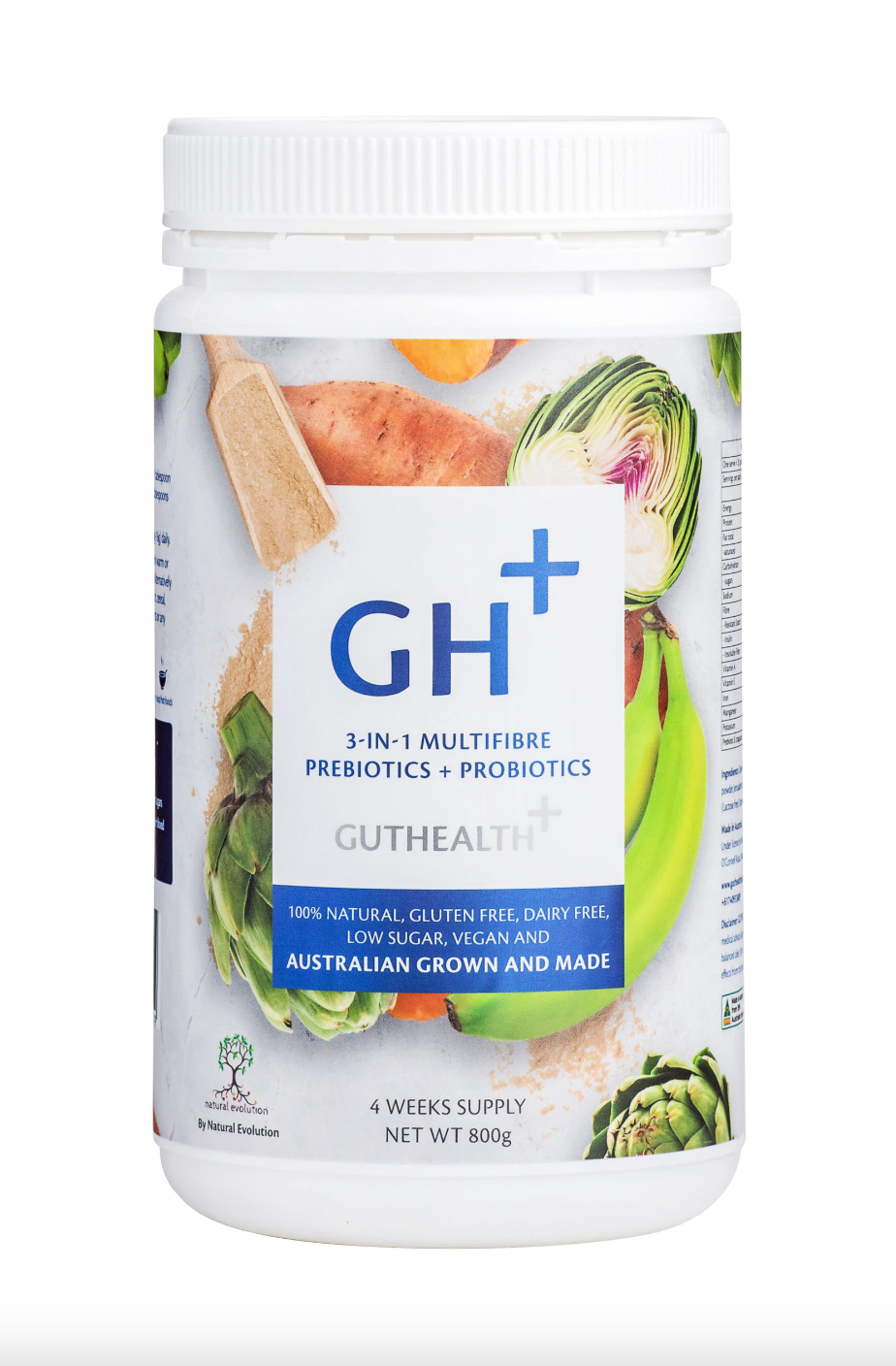 Natural Evolution GH+ Prebiotics & Probiotics 3-in-1 Multifibre 400g O ...