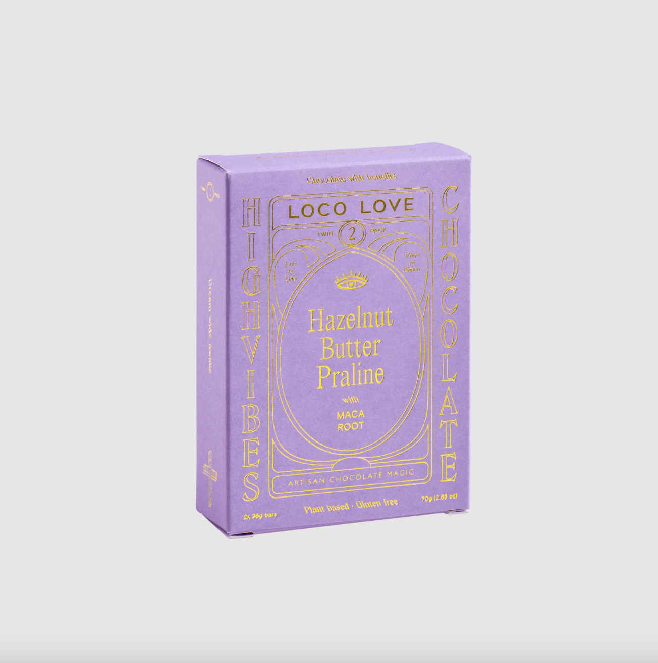 Loco Love Chocolate 2 x 35g Bars, Hazelnut Butter Praline With Maca Ro ...