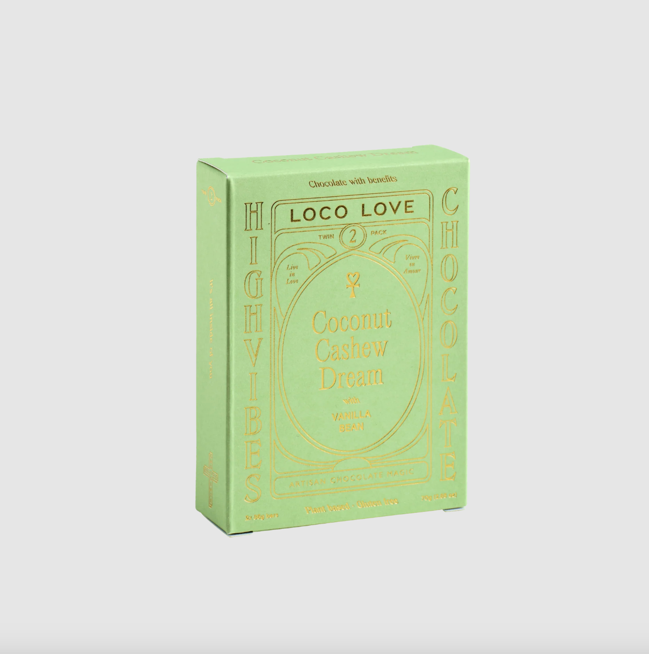 Loco Love Chocolate 2 x 35g Bars, Coconut Cashew Dream With Vanilla Be ...