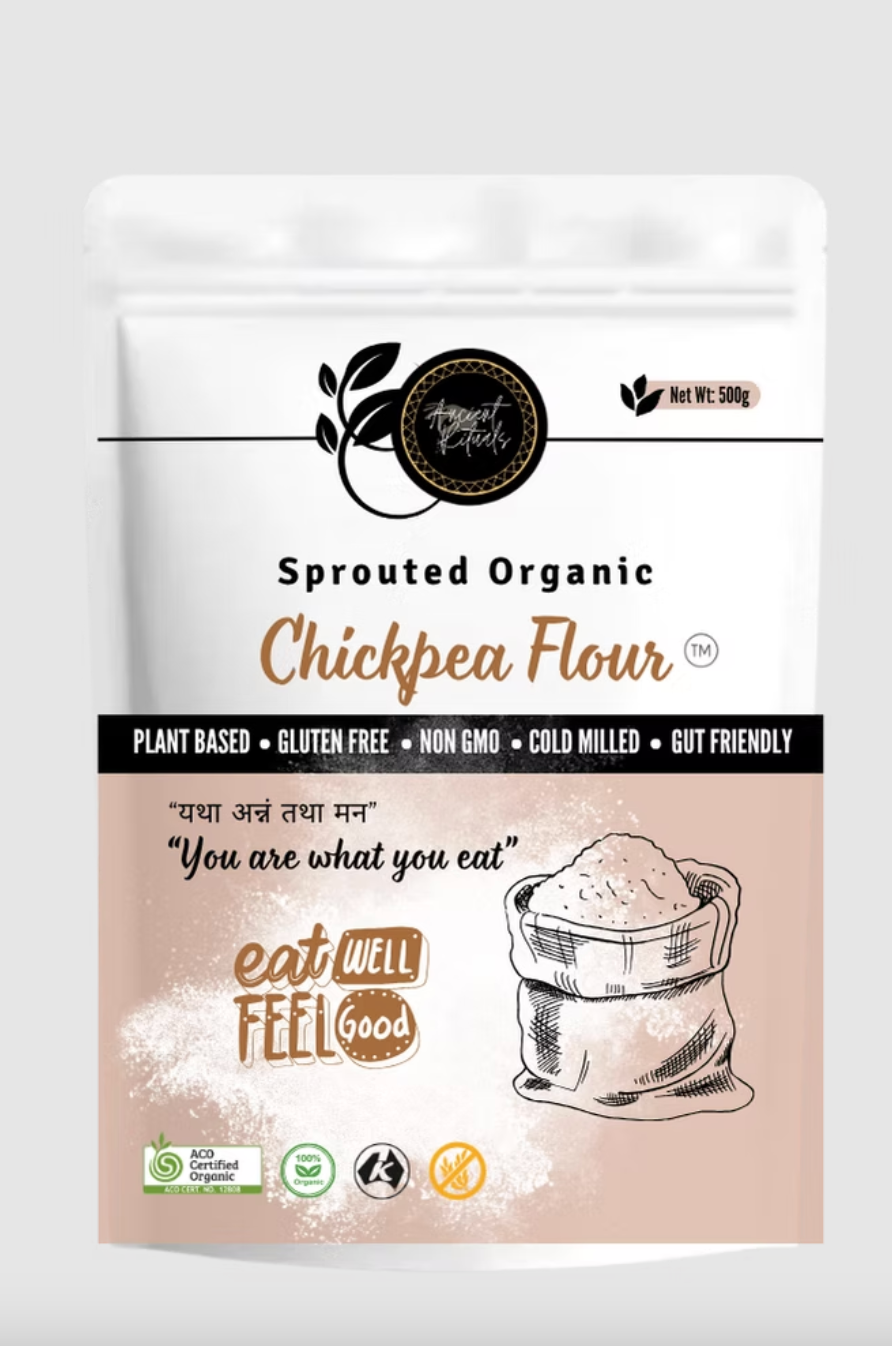 Ancient Rituals Sprouted Chickpea Flour 500g, 100% Organic – Health ...
