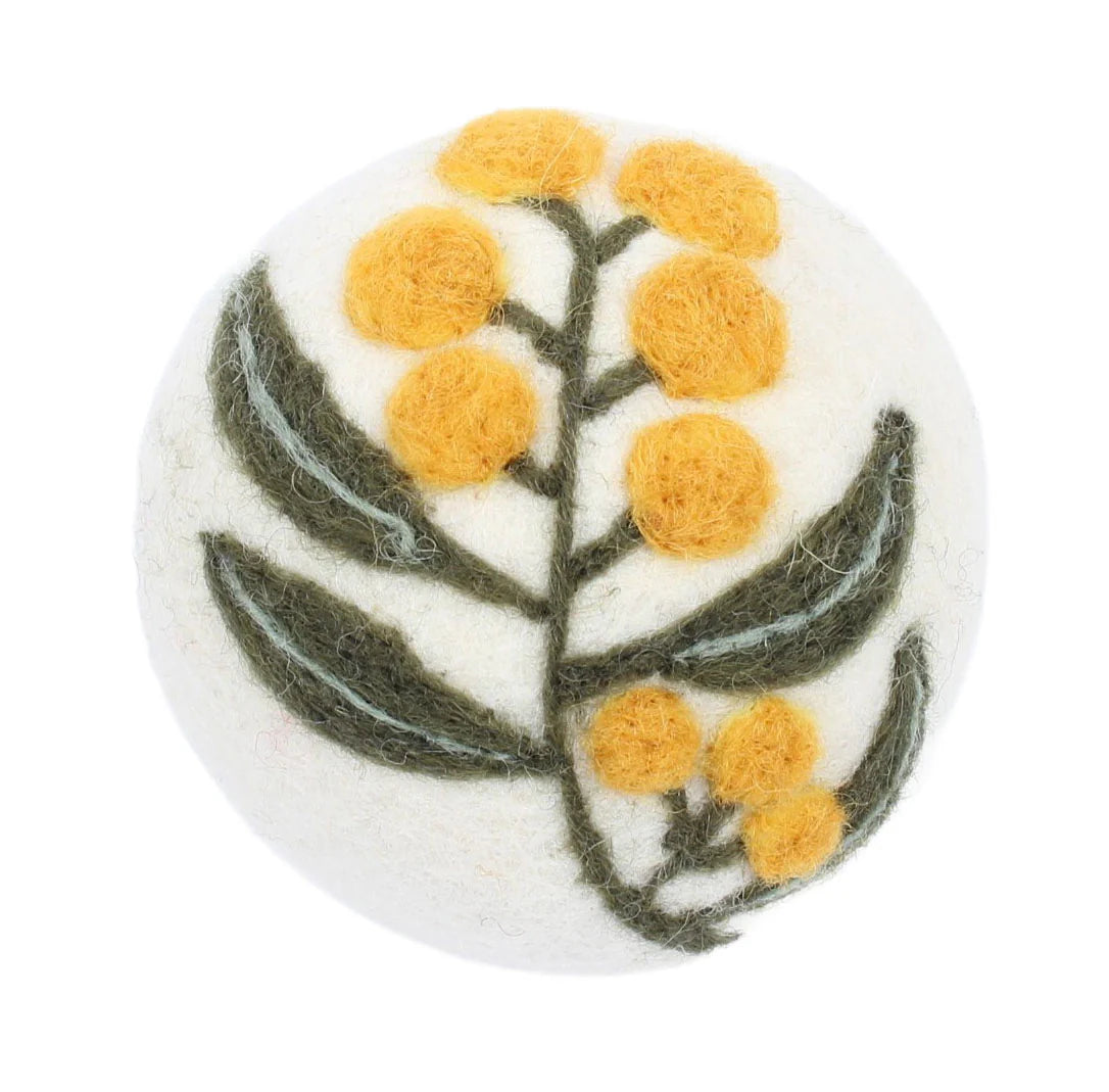 Eco Max Hand Felted Wool Dryer Ball, Banksia Design; Reduces Drying Ti ...