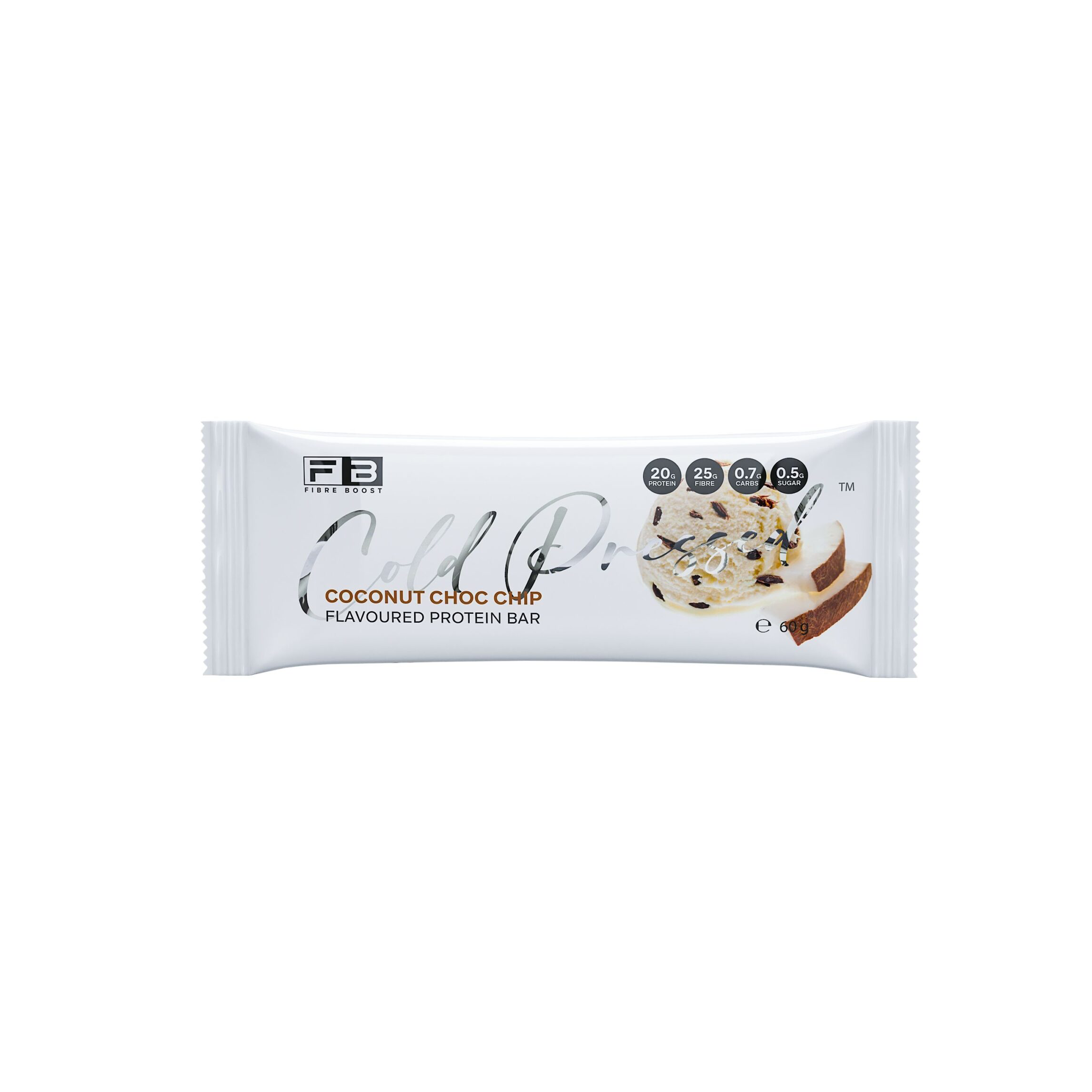 Fibre Boost Cold Pressed Protein Bar Single or Box of 12, Coconut Choc ...