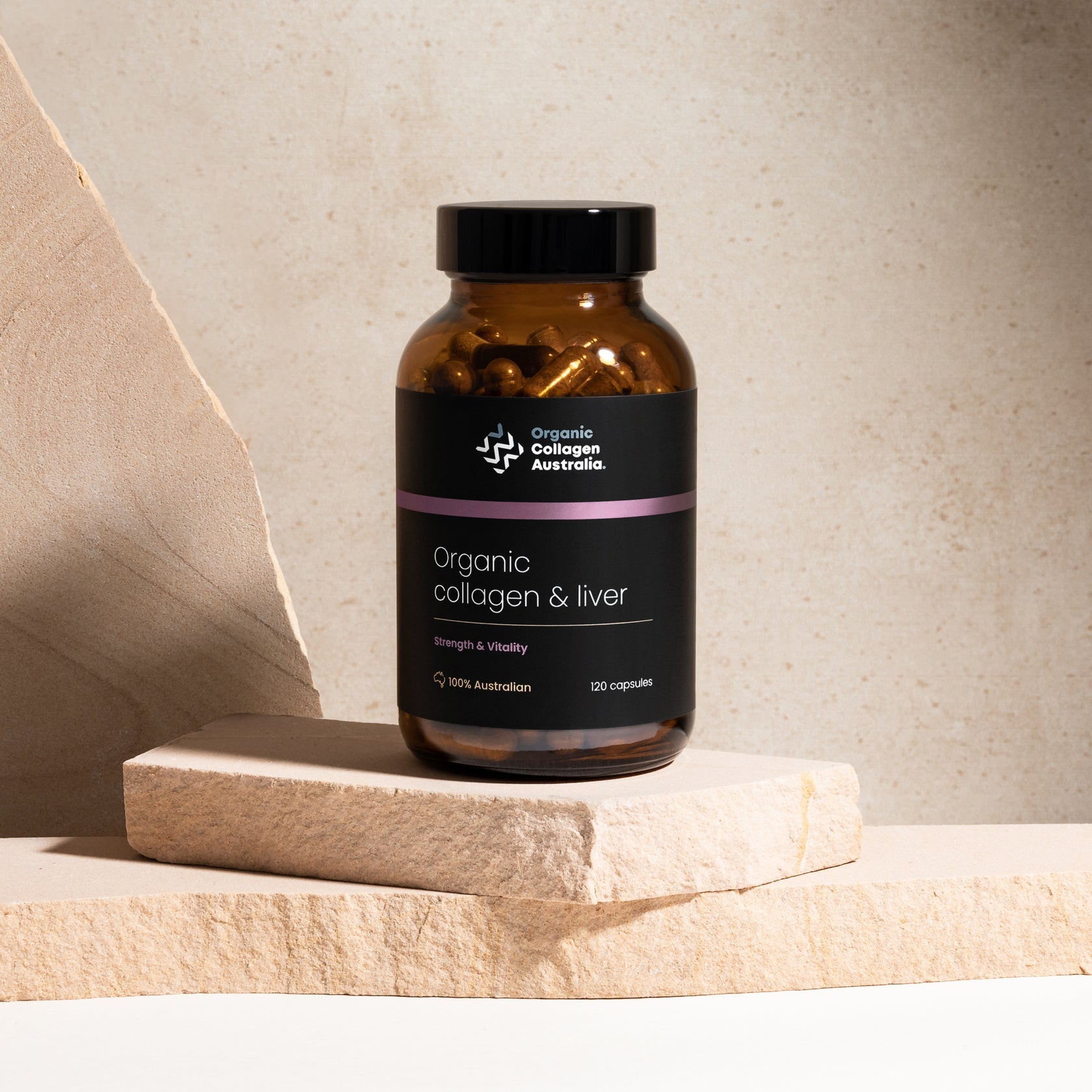 Organic Collagen Australia Organic Collagen & Liver 120 Capsules (Stre ...