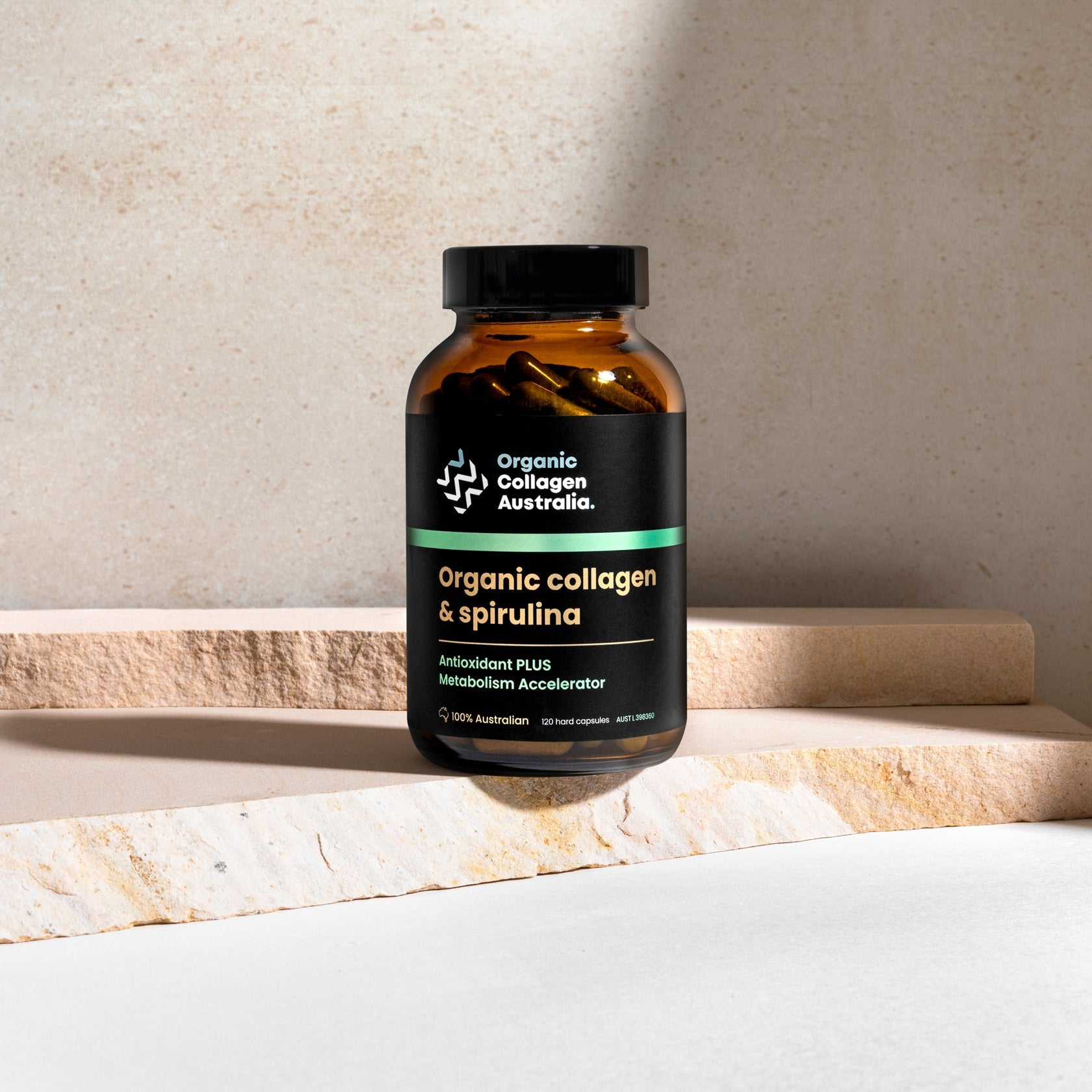 Organic Collagen Australia Organic Collagen & Spirulina 120 Capsules ...