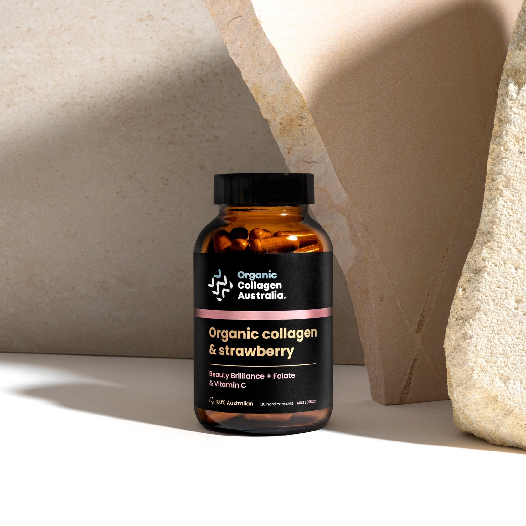 Organic Collagen Australia Organic Collagen & Strawberry 120 Capsules ...