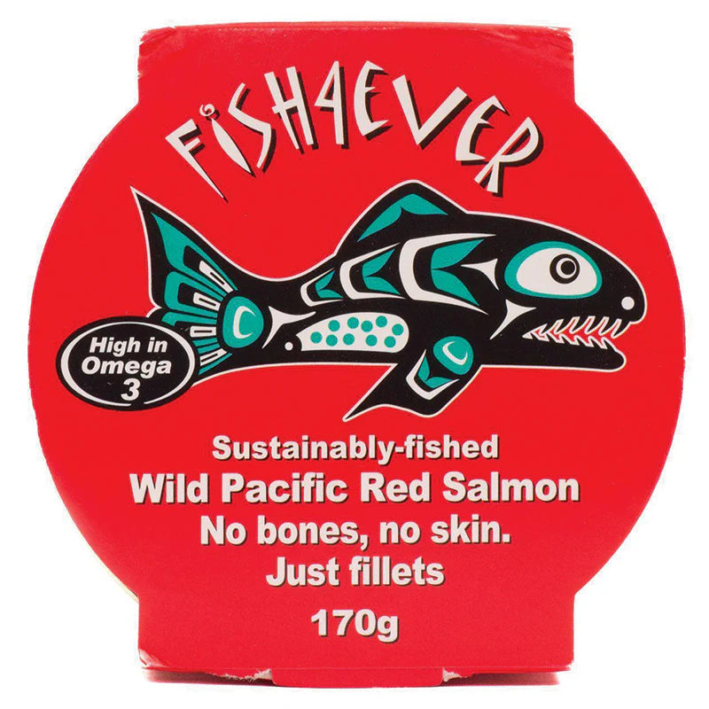 Fish 4 Ever Wild Pacific Red Salmon Fillets 170g, No Bones, No Skin ...