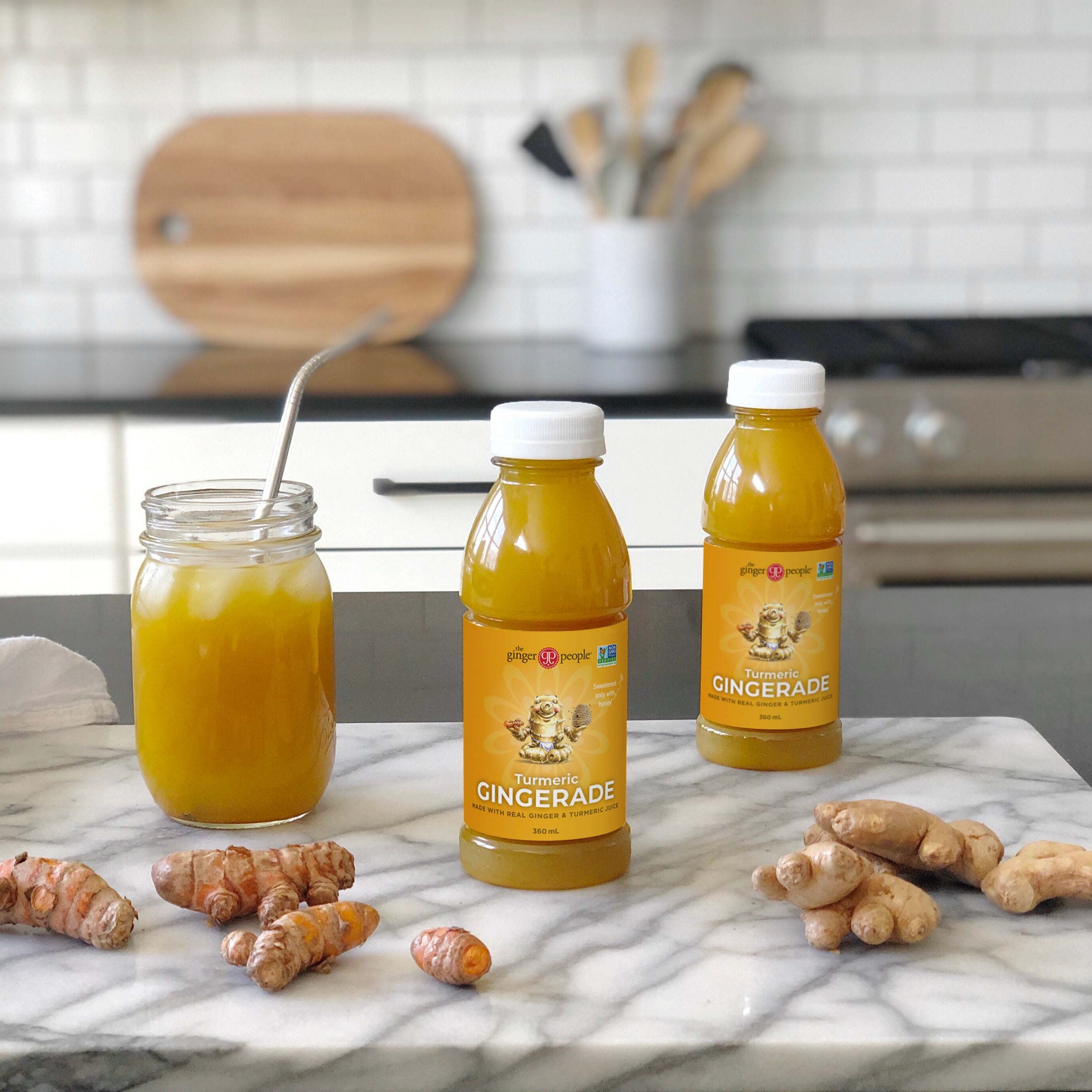 The Ginger People Gingerade Drink 360ml, Turmeric Flavour – Health Nuts ...