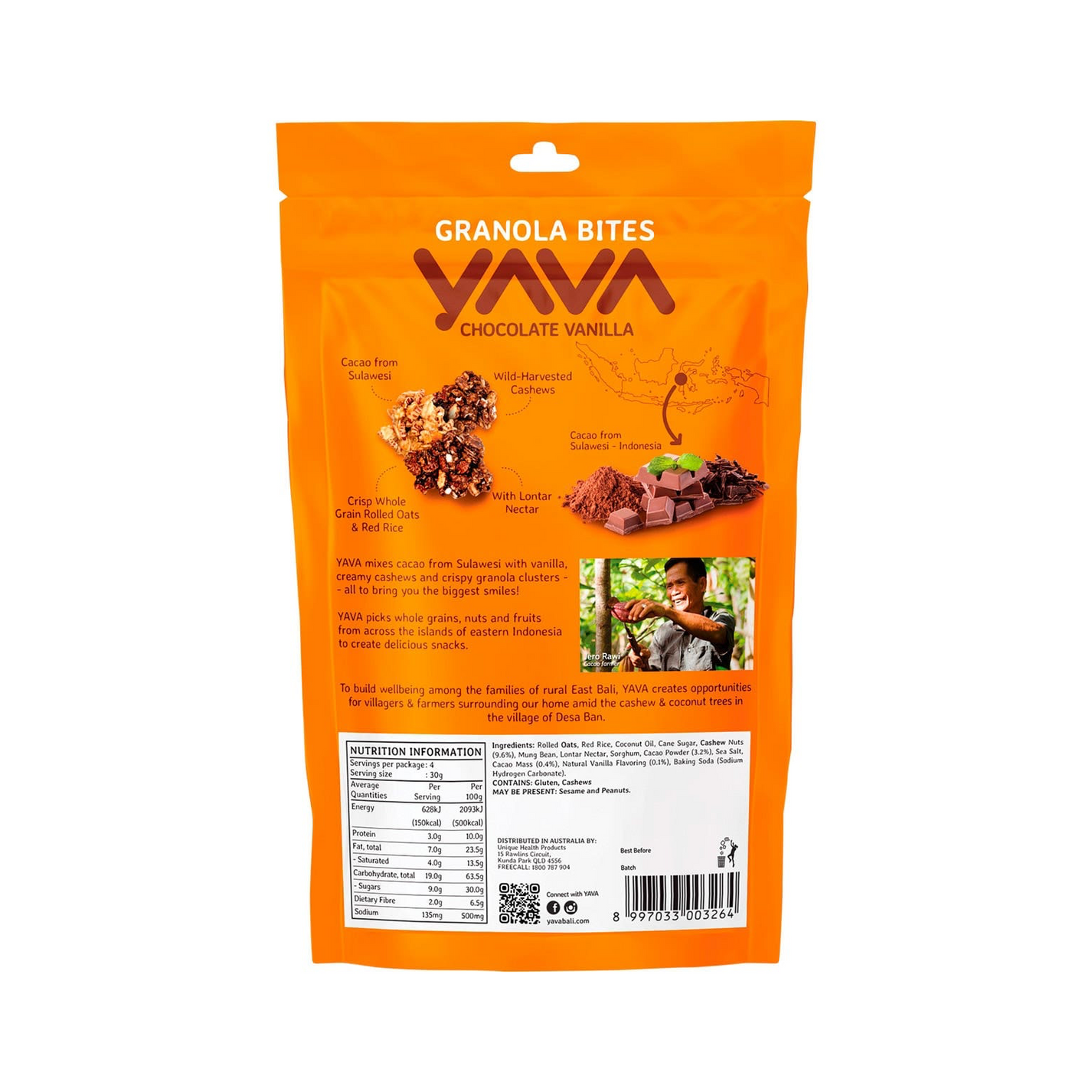 Yava Granola Bites 125g Or 400g, Chocolate Vanilla Flavour – Health ...