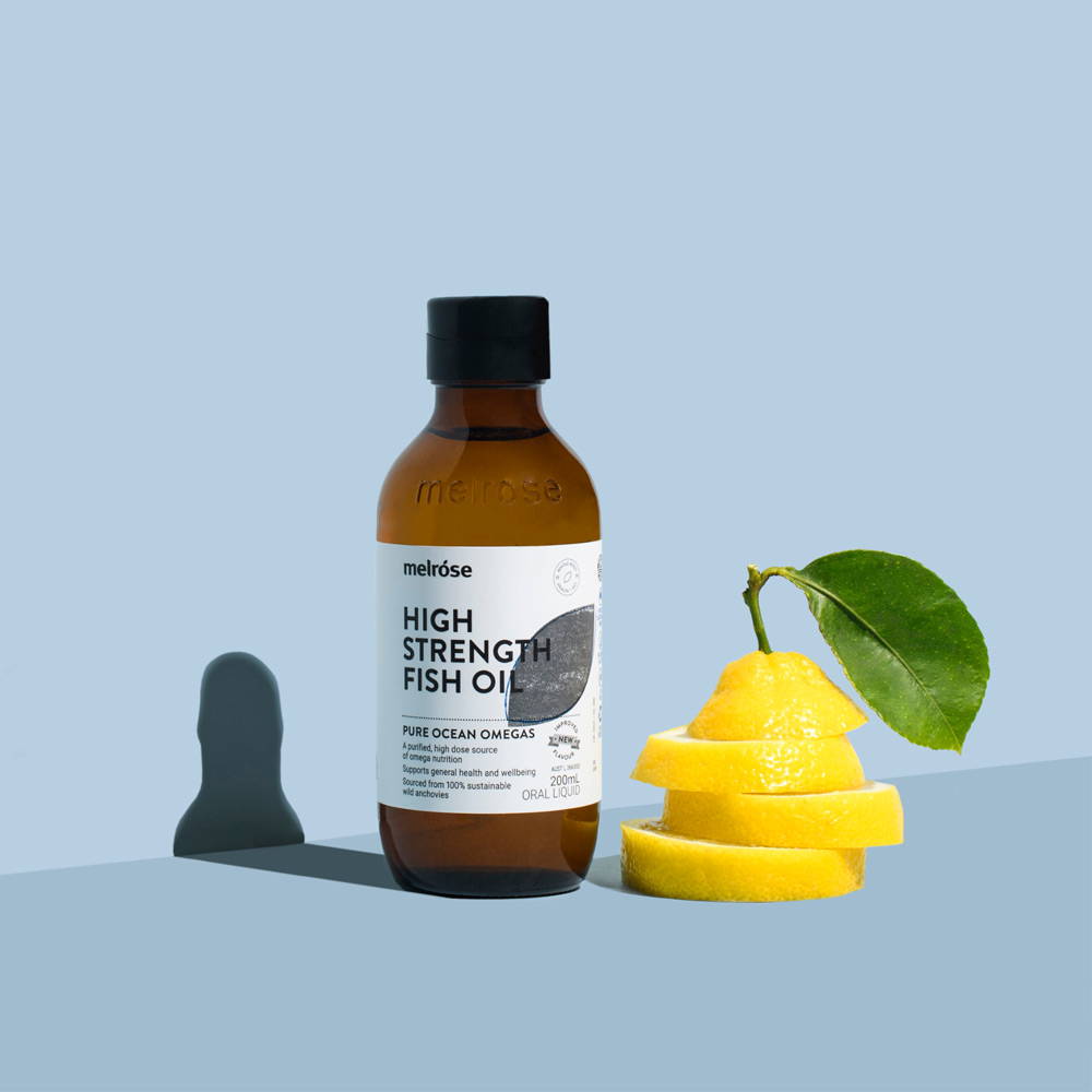 Melrose High Strength Fish Oil 200mL, Pure Ocean Omegas Lemon Flavour ...