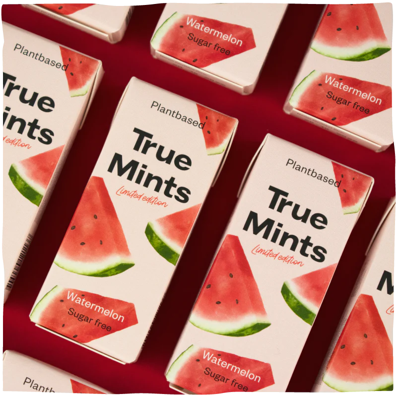 True Mints Sugar Free Mints A Single Pack (13g) Or A Box Of 18, Waterm ...