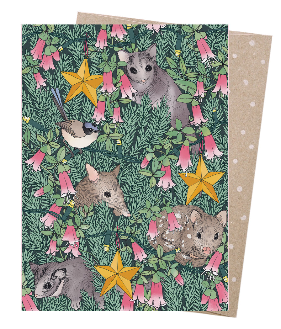Earth Greetings Bush Baby Christmas Card, Victoria McGrane Collection ...