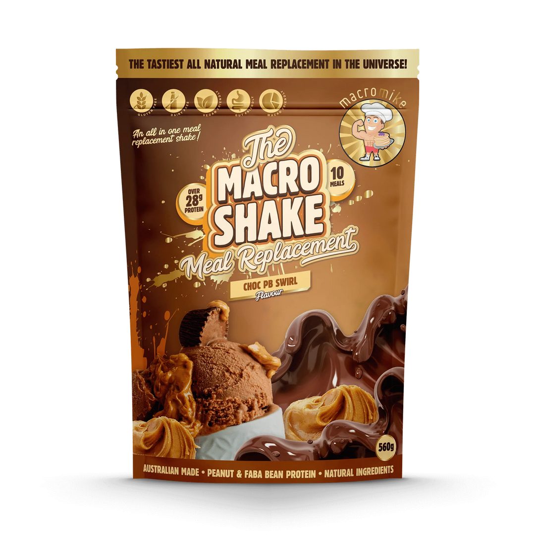 Macro Mike Macro Shake Meal Replacement 560g, Choc PB Swirl Flavour ...